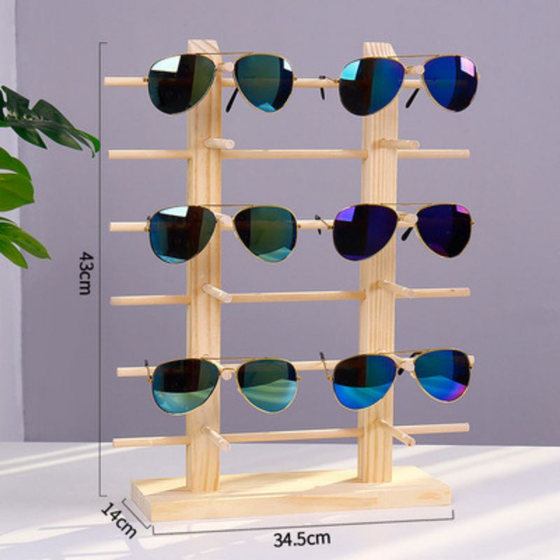 6/12 Pair Glasses Display Stand Double Row Stand Glasses Storage Rack ...
