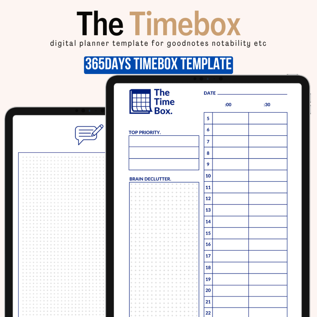 The Time Box Daily to Do List Digital Notepad – Time Block Daily ...
