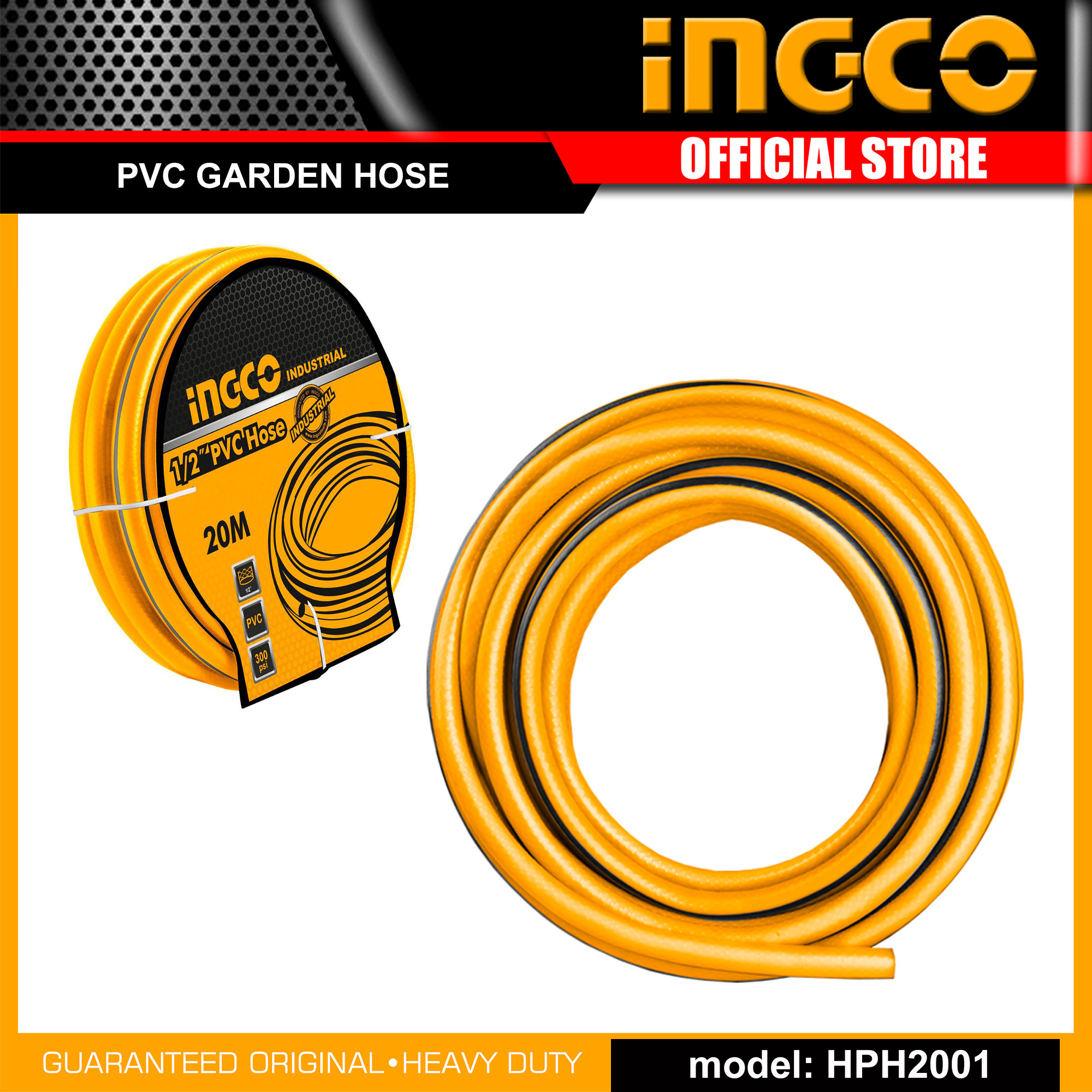 Ingco HPH2001 1/2" PVC Garden Hose 20m 3PLY IHT | Lazada PH