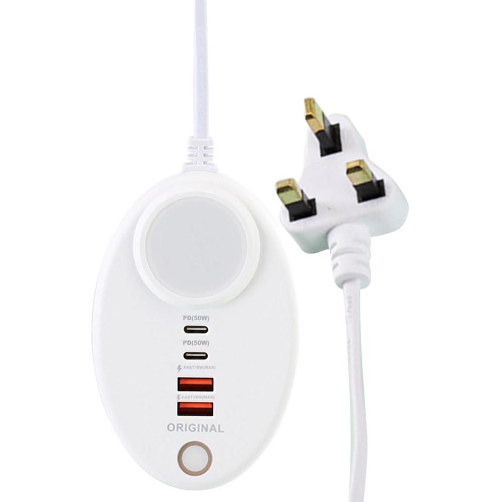 Smart USB Charger 4 Port USB Multiport Charger Station With Touch Light ...