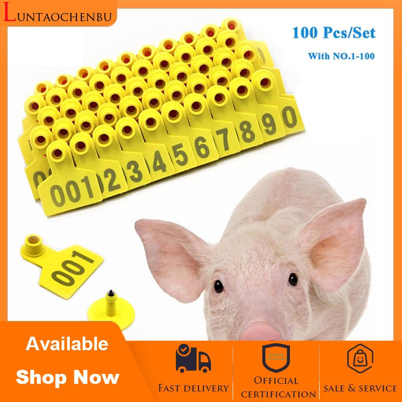 pig ear tags Copper head earrings Farm Animal feeding supplies Pig ...