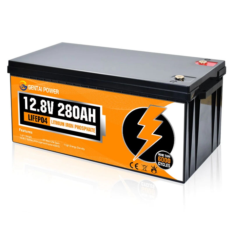 GENTAI LiFePO4 Battery 12V 100AH/280AH Lithium Battery Built-in 100A ...