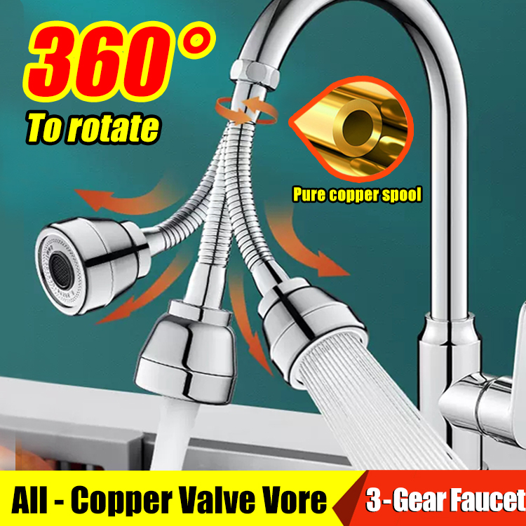 [FREE SHIPPING] Rotate Kitchen Faucet Stainless 360° Rotate Flexible ...