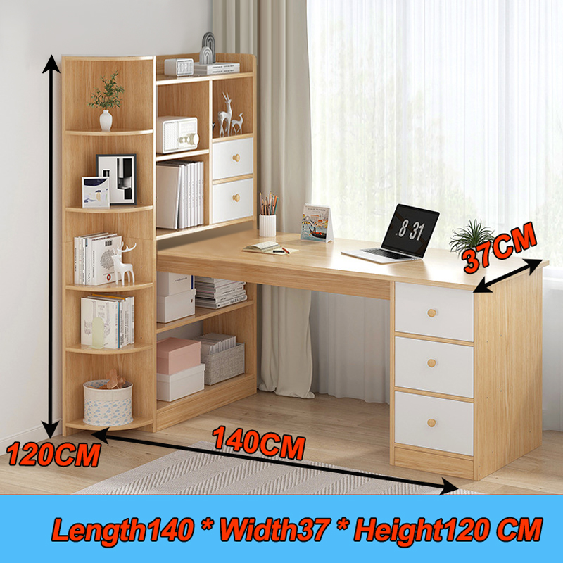 【BIG SALE】Study Table With Drawers Desk With Shelves And Drawers Study ...