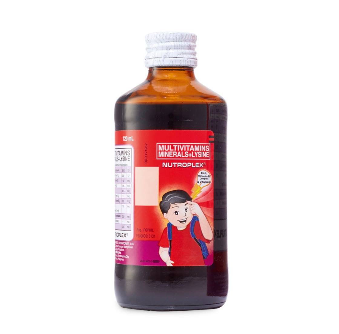 NUTROPLEX Syrup with Iron+Vit A+B Complex+Lysine For Ages 1 Year Old ...