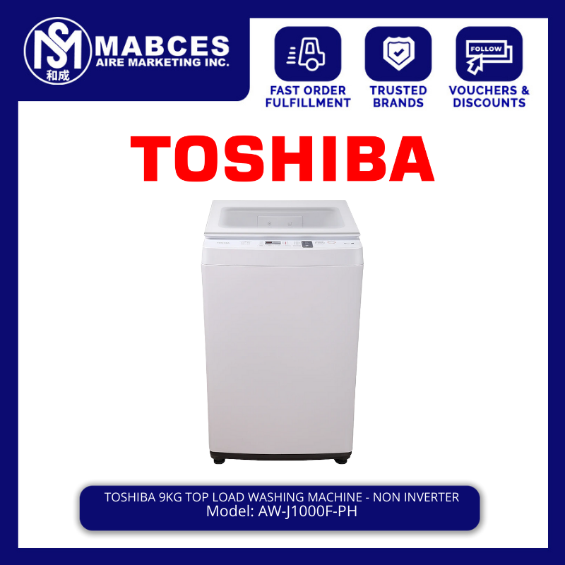 Toshiba 9kg Top Load Washing Machine – Non Inverter AW-J1000F-PH ...