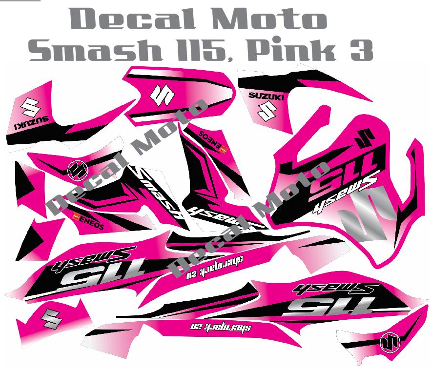 Decals sticker for Suzuki Smash 115, Pink 3 | Lazada PH