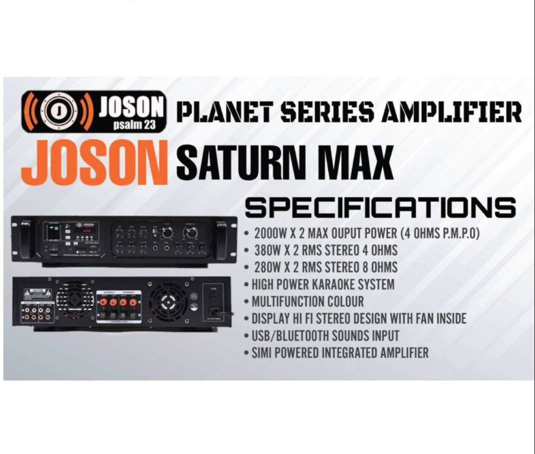 JOSON SATURN MAX PROFESSIONAL AMPLIFIER 2022 MODEL | Lazada PH
