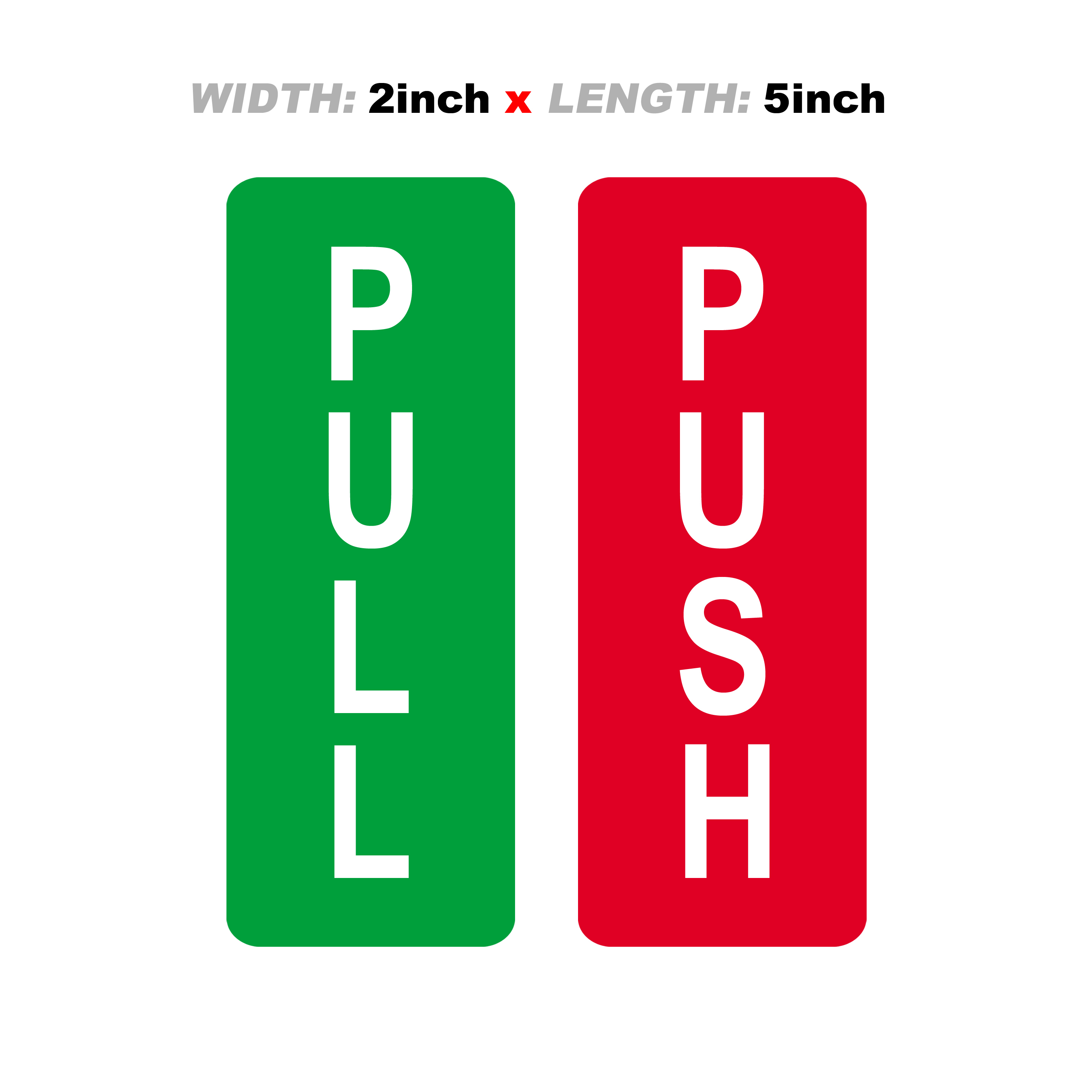 Push & Pull Sticker / 2pcs per set / Premium Branded Stickers Laminated ...