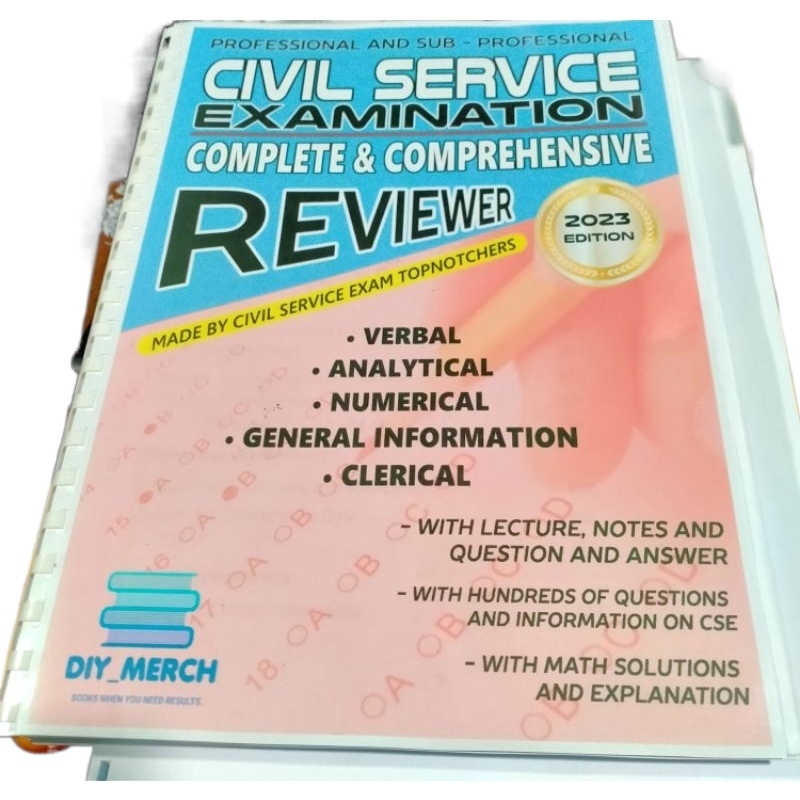 【Hot sales】 CSE - CIVIL SERVICE EXAMINATION REVIEWER 2023 EDITION ...