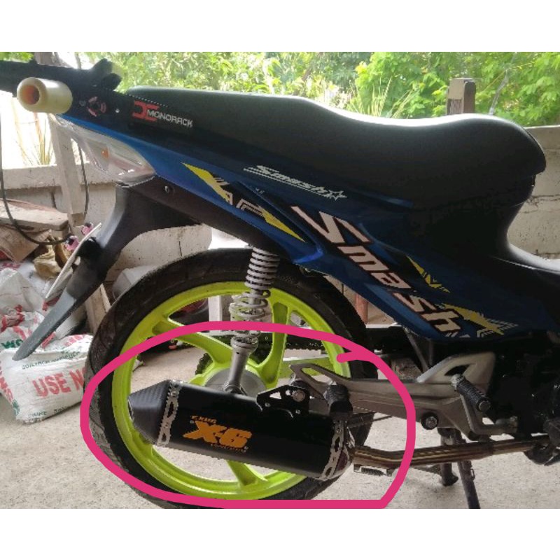 X6 exos pipe for smash titan 115 11 Silent power pipe ..plug and play ...