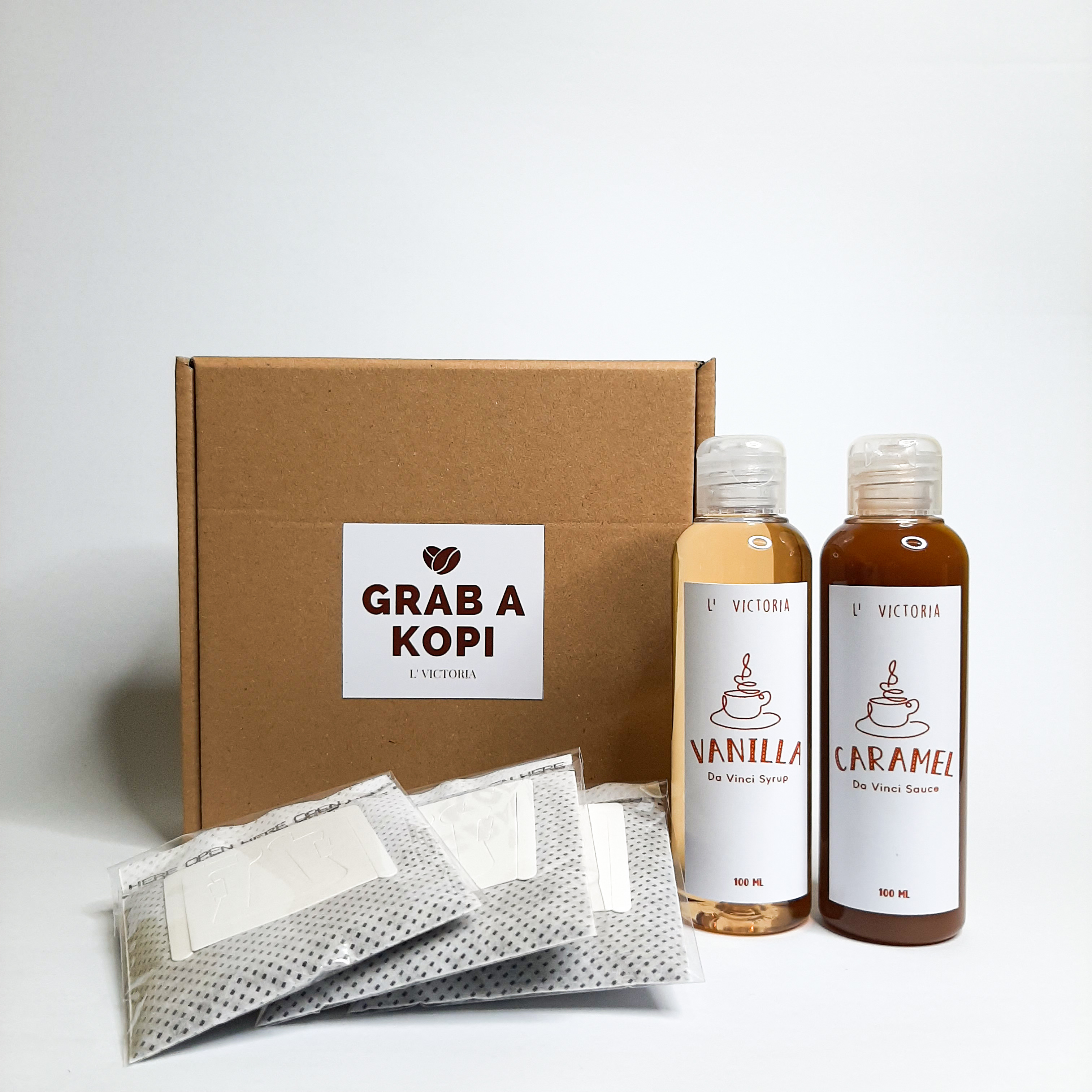 GrabAKopi A (Mini Gift Set) - Coffee + Coffee Sauce & Syrup AFFORDABLE ...