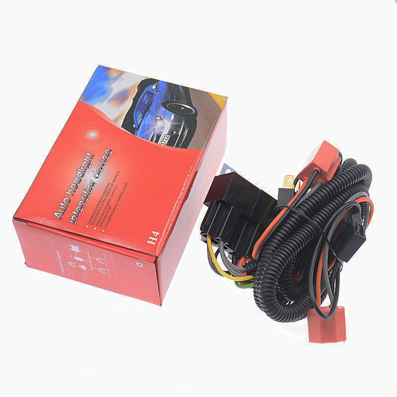 H4 Head Light Relay Harness Kit H4 Universal Car Headlight Brightness ...