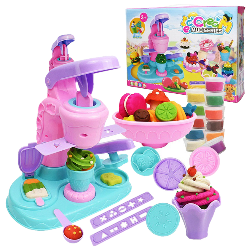 DIY Ice Cream Mud Series Colored Clay Magic Dough Play-Doh Ice Cream ...