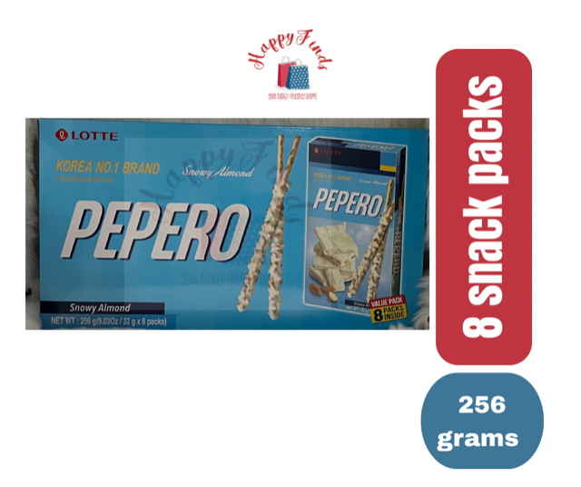 Lotte Pepero Snowy Almond Value Pack 256 grams 🇰🇷 | Lazada PH