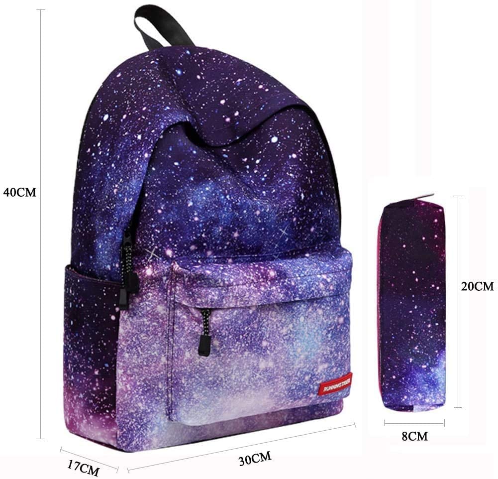 Unisex Galaxy School Backpack Canvas Rucksack Laptop Book Bag Satchel ...