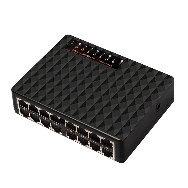 16-Port Desktop Ethernet Switch / Fast Ethernet Network Switch LAN Hub ...