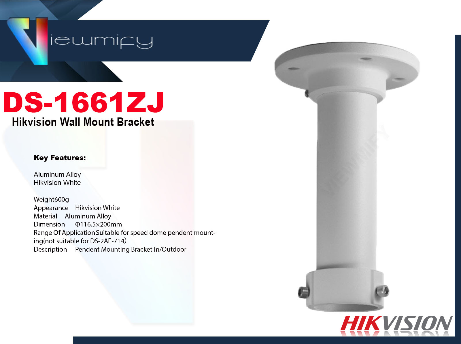 Hikvision DS-1661ZJ Wall Mount Bracket | Lazada PH