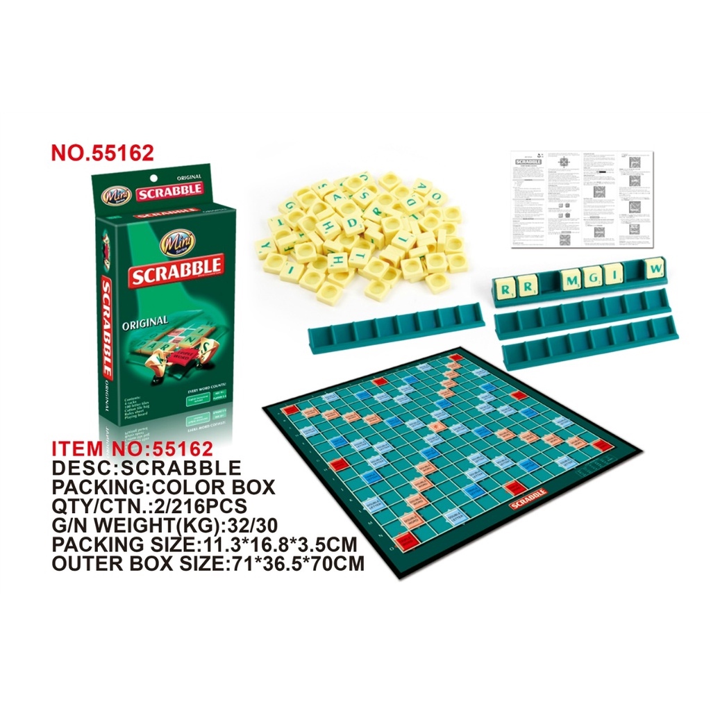 Scrabble: Original Portable English Word Spelling Board Game | Lazada PH
