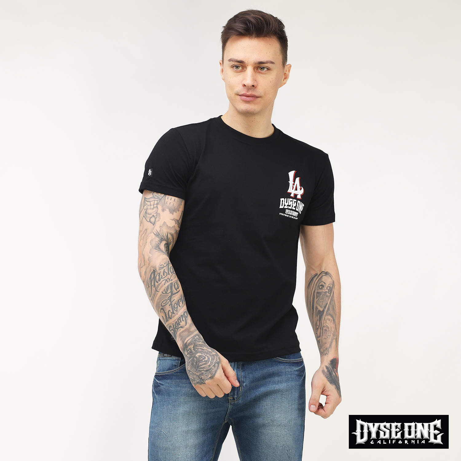 Dyse One Round Neck Muscle Fit DBT01B-1096 (Black) | Lazada PH