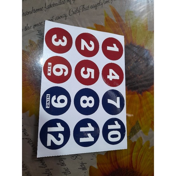 STICKER NUMBERS NG PITSA/PICHA 1-12 ONLY!! | Lazada PH