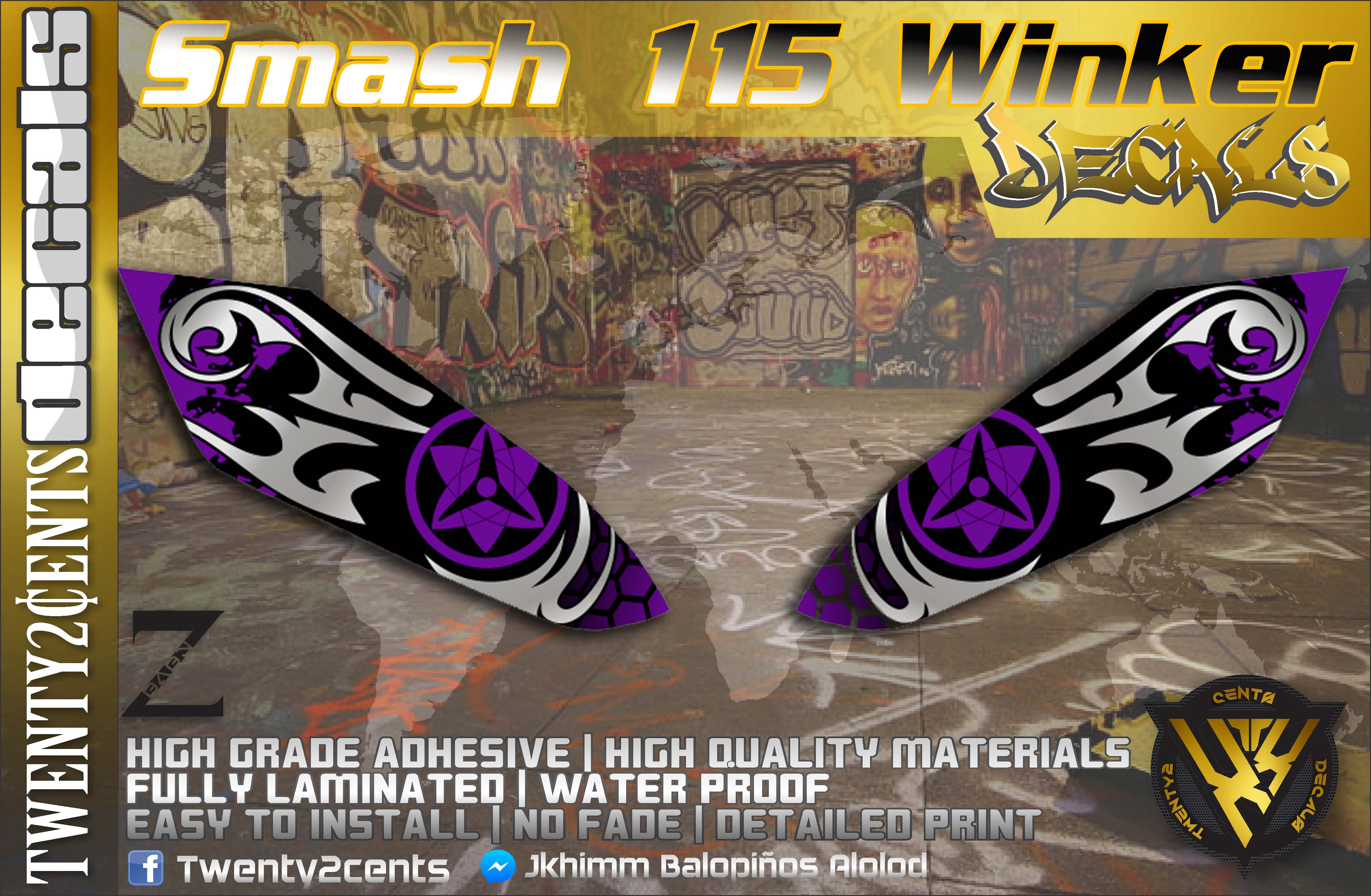 Suzuki Smash 115 winker eye Transparent High-Quality Decal Stickers ...