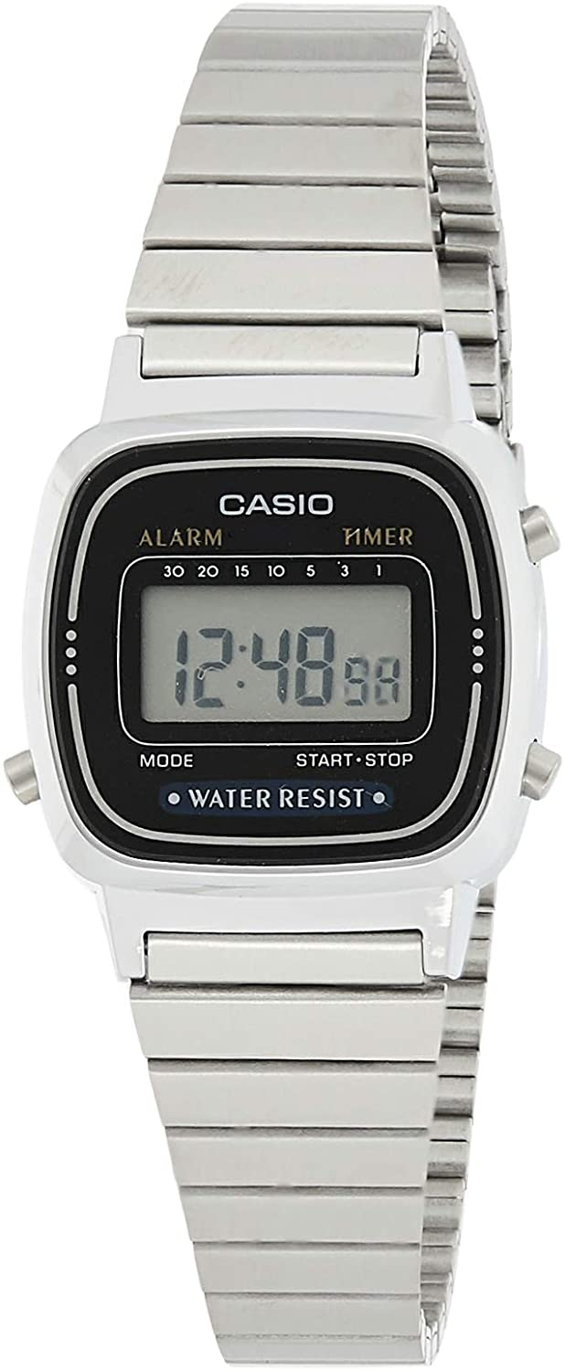 Casio Women's Digital Watch with Stainless Steel Bracelet LA670W ...