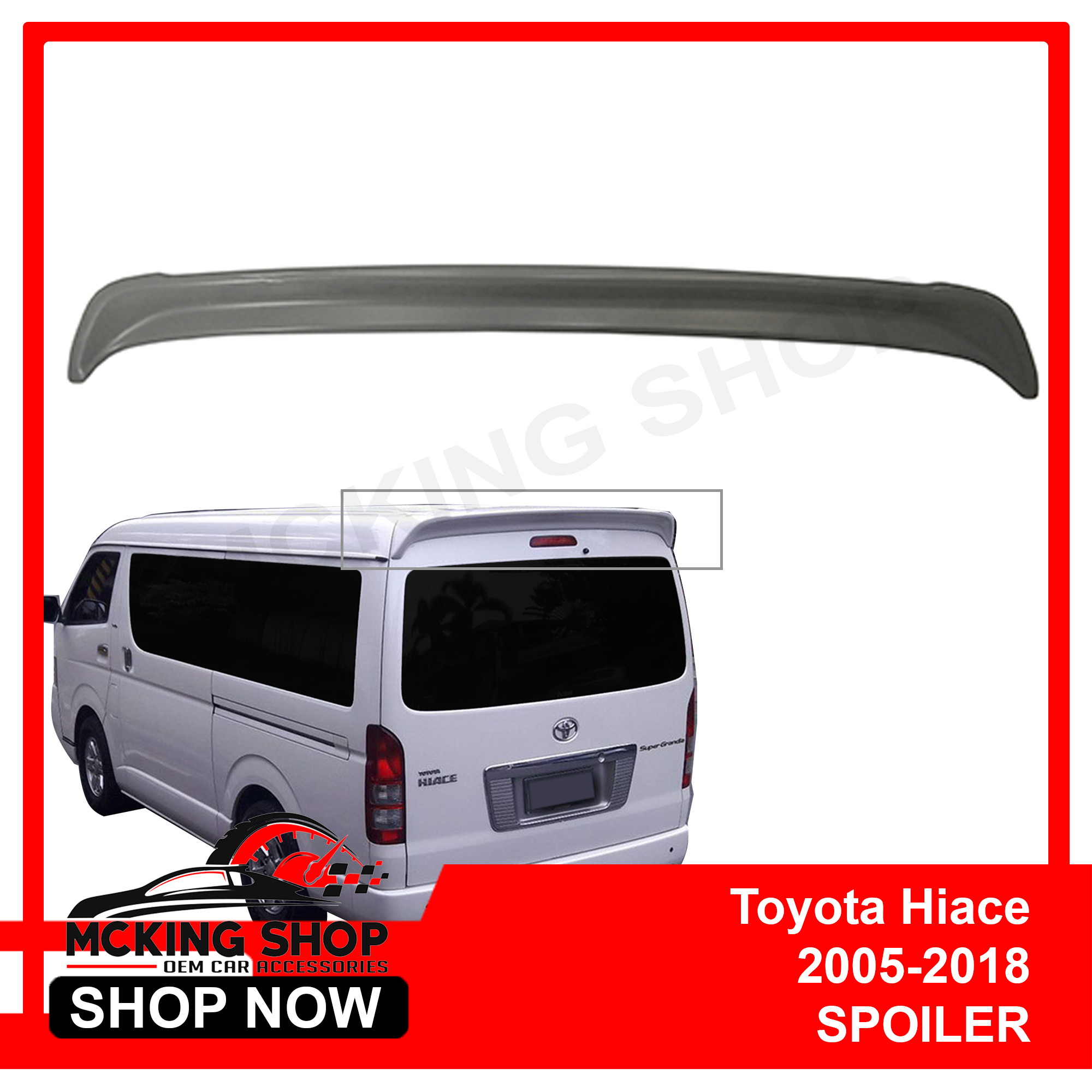 Toyota Hiace GL Grandia 2005-2018 Unpainted Spoiler | Lazada PH