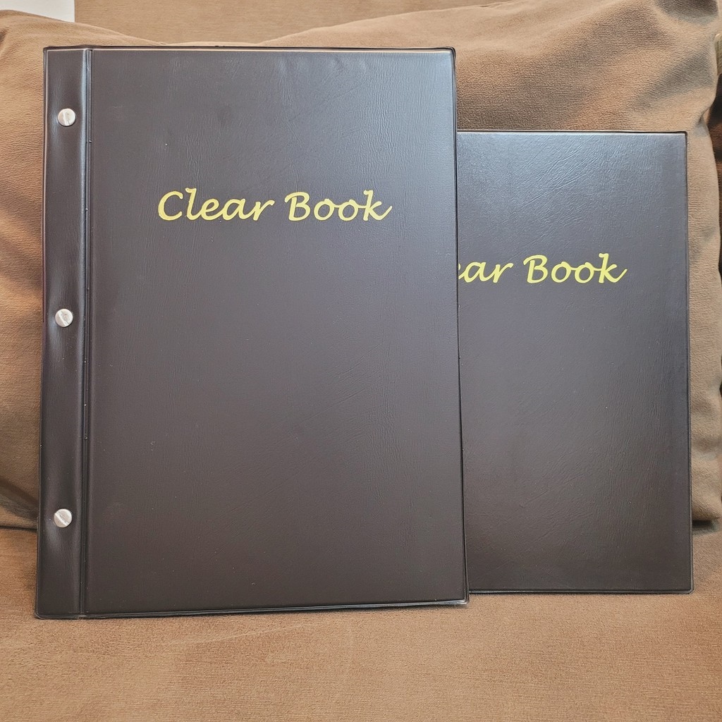 Stationery Hard Bound Clear Book And Refillable Refills Screw-Type ...
