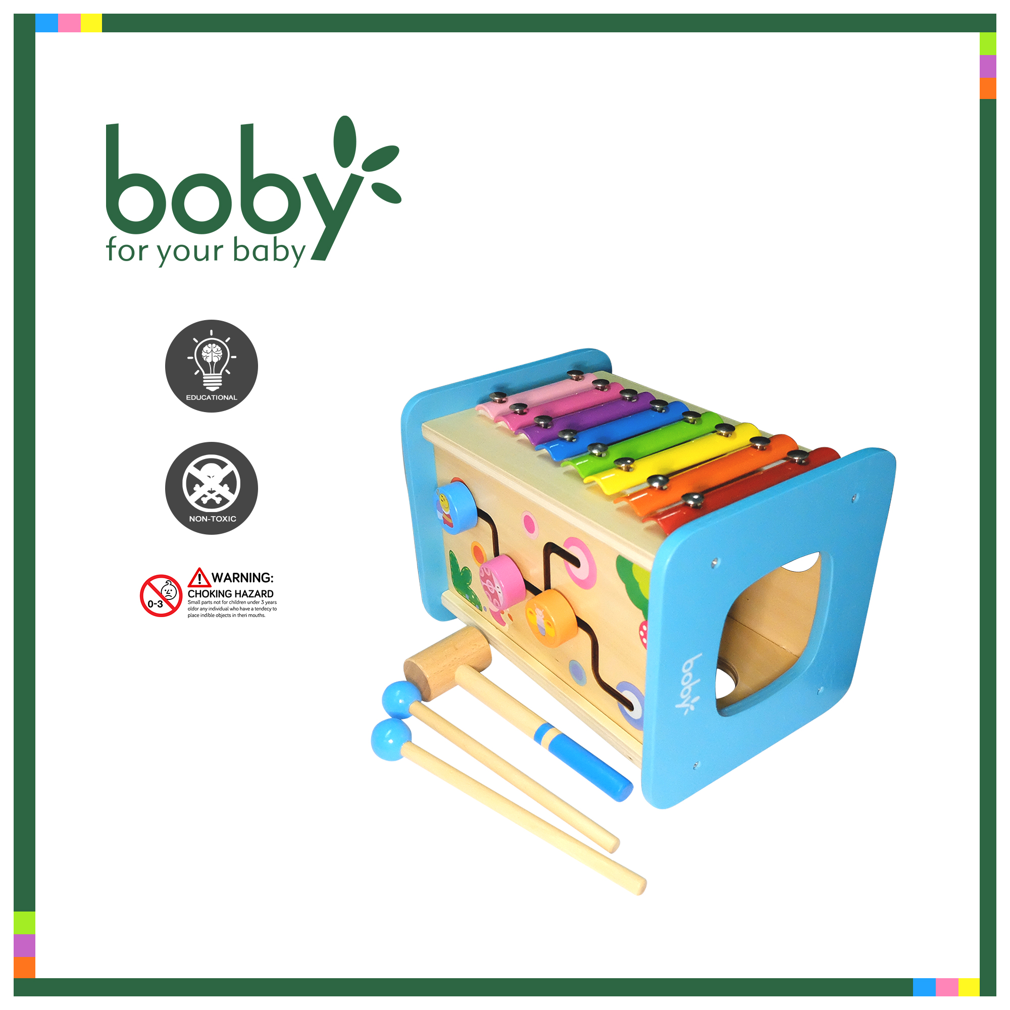 Boby Wooden Musical Activity Box | Lazada PH