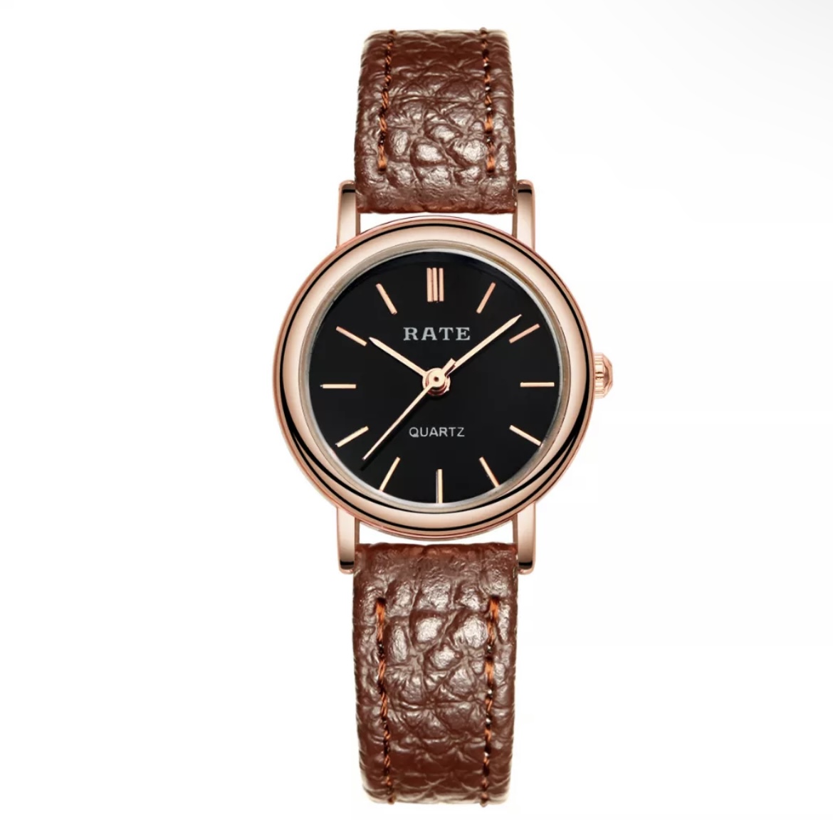Vintage Small Round Dail Leather Watch Women Wristwatch Casual Fashion ...