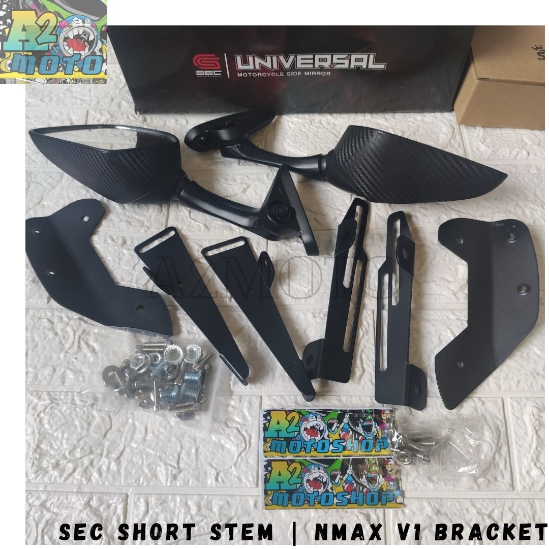 NMAX V2 V1 R25 Side Mirror + Bracket for Windshield Visor | Lazada PH