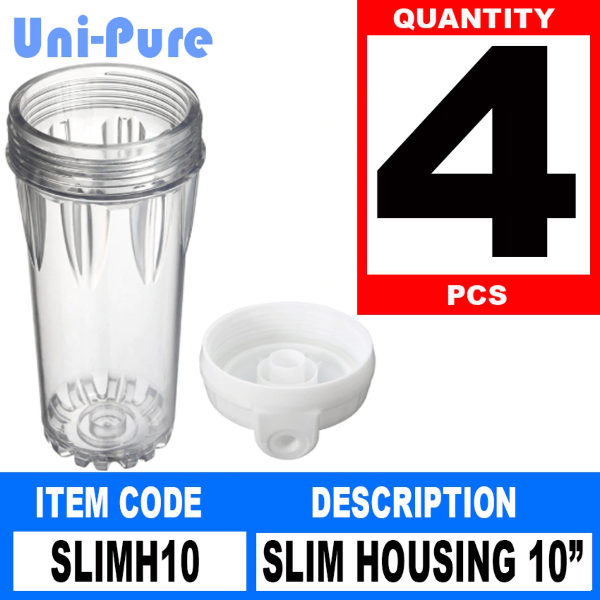 4 PCS Uni-Pure 10 Inch Clear Water Filter Housing with Bracket and tool ...