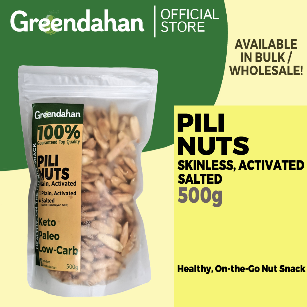 Greendahan Pili nuts (SKINLESS , SALTED in HIMALAYAN SALT) 500g - Keto ...