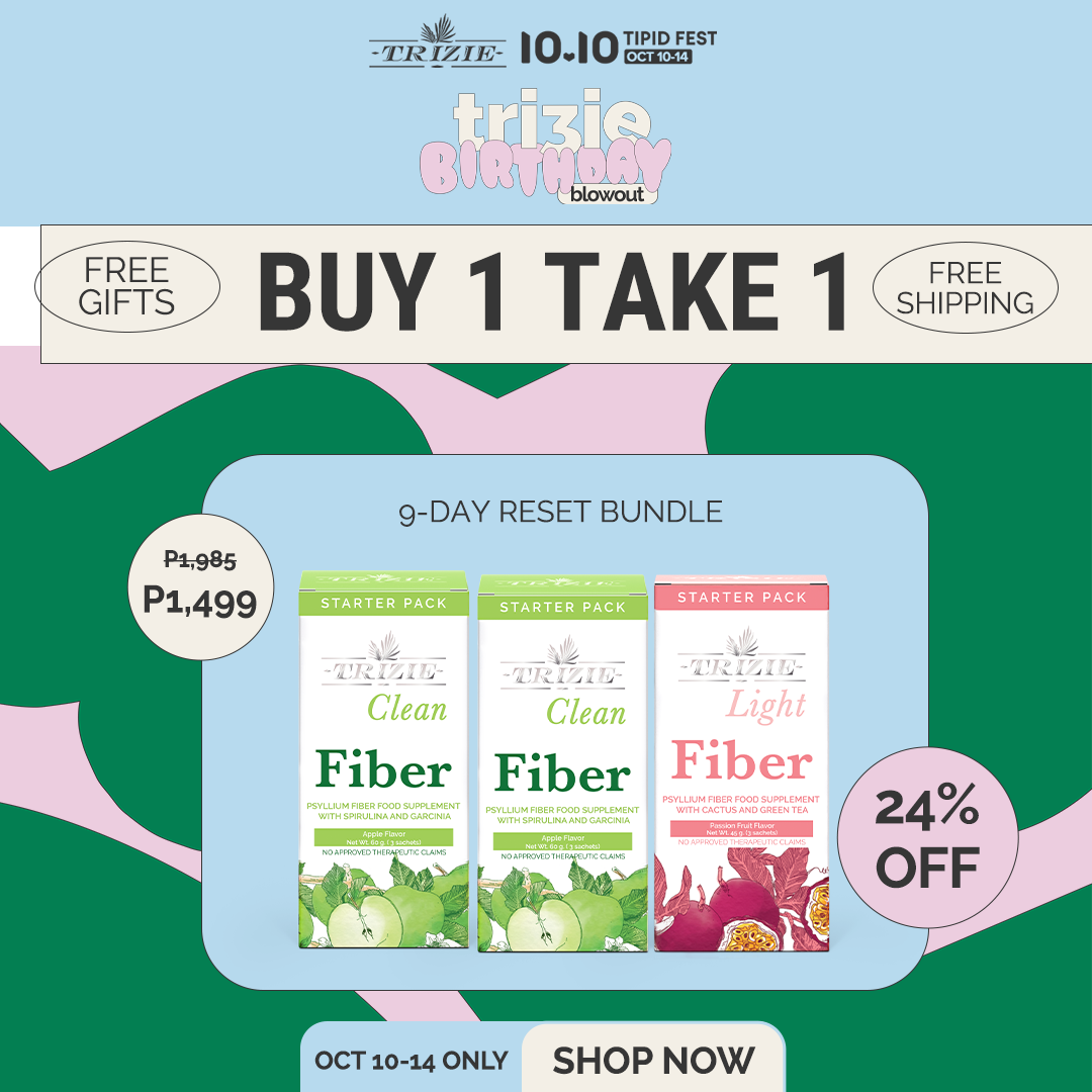 TRIZIE 9 Day Reset Bundle, 2x Clean Fiber 3 Day Pack, and 1x Light ...