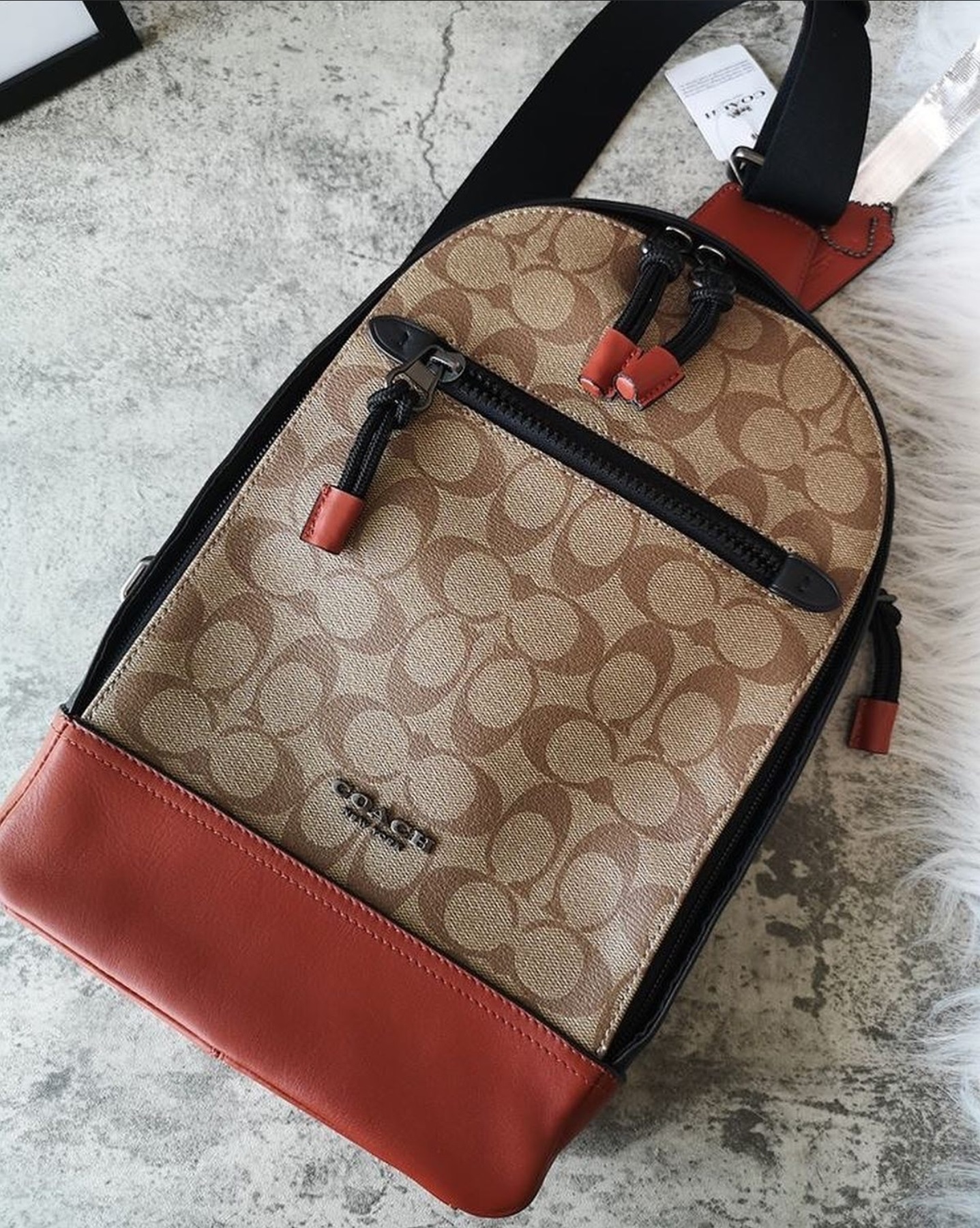 Guaranteed Original Coach. F37573 Graham Pack In Signature Canvas ...