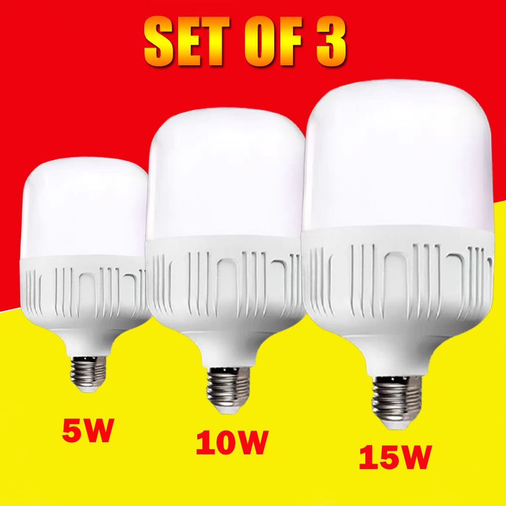 Buy 1 take 2 Set of three 5W 10W 15W LED Light Bulb for Ceiling Ilaw sa ...