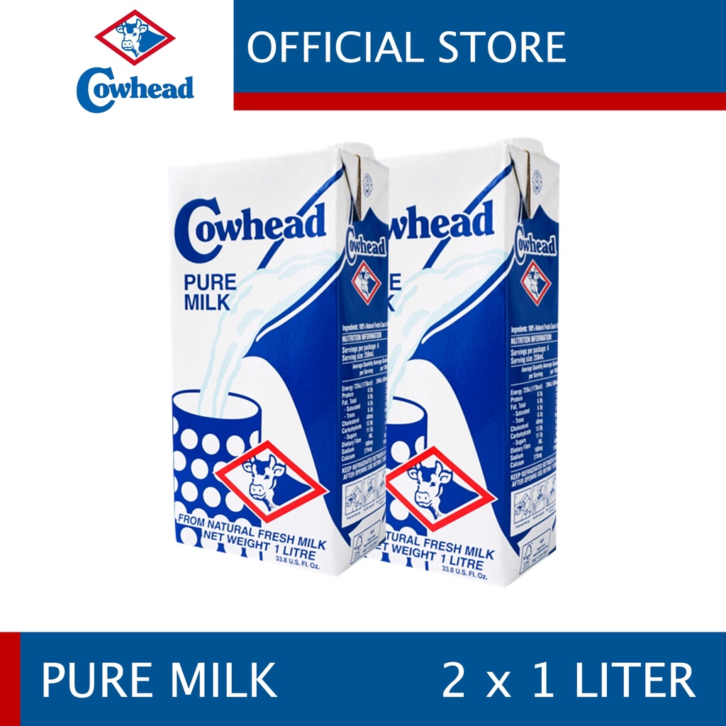 Hot sale Cowhead Fresh Pure Milk 1L (Pack of 2) Cowhead - Fresh Milk ...