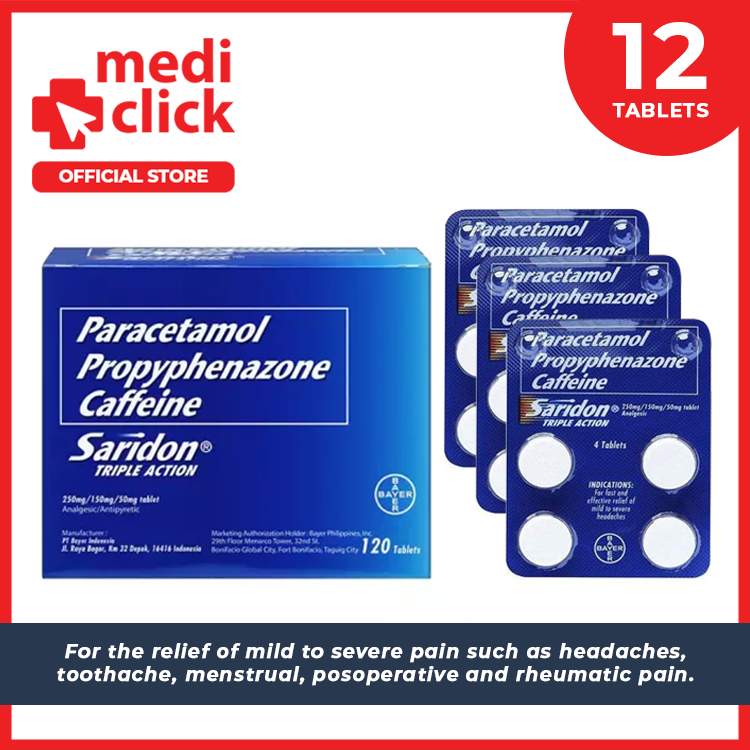 Saridon Triple Action - 12 TABLETS | Lazada PH