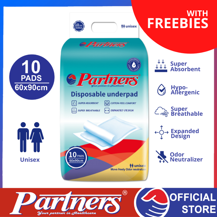 PARTNERS Absorbent Underpad 10pcs, Expanded Design | Lazada PH