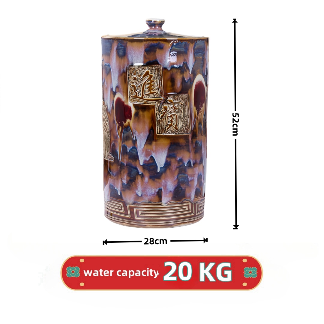 rice storage container 25kg/50kilos Ceramic clay jar with Lid Moisture ...