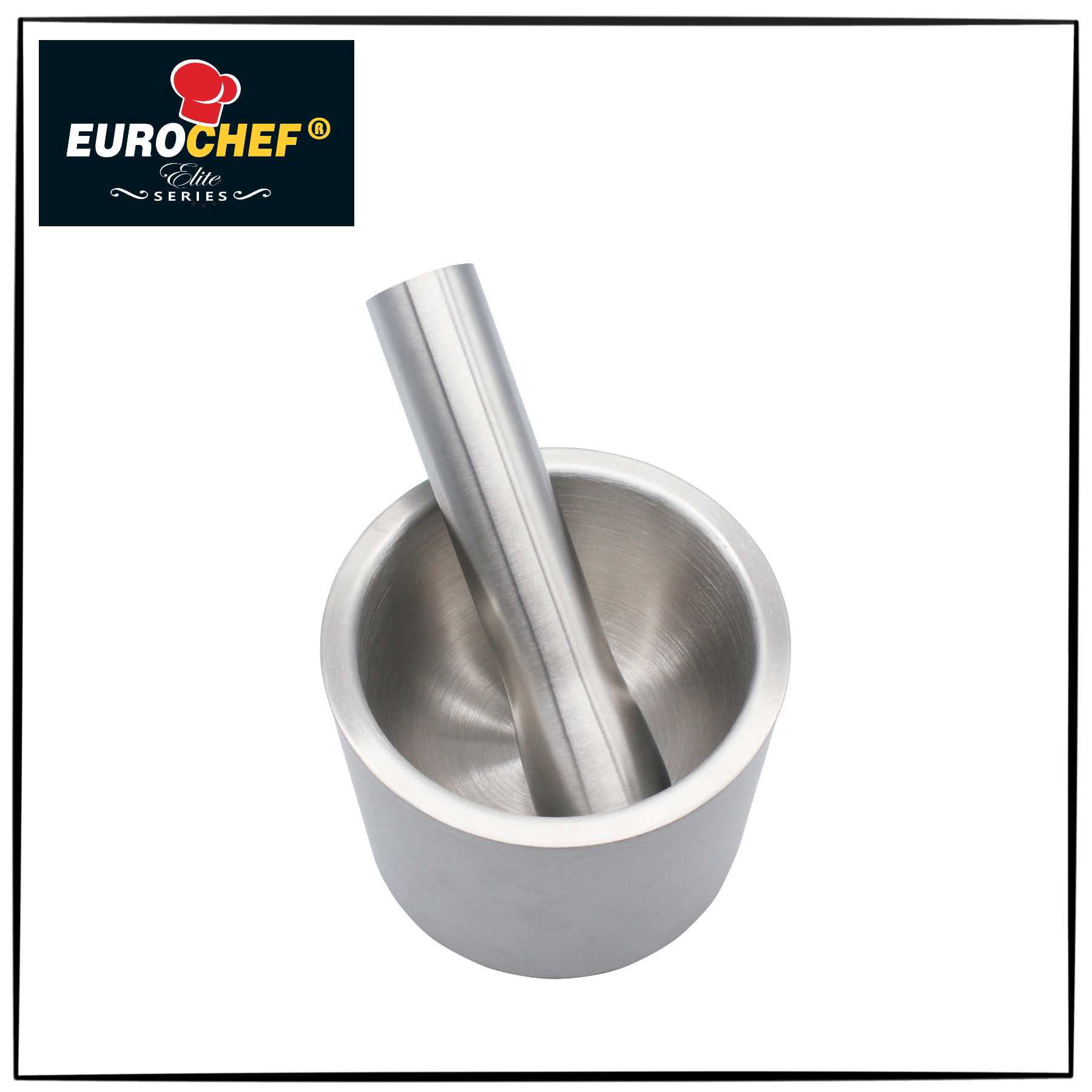 Eurochef Stainless Steel Mortar And Pestle, Crushing Tool With ...