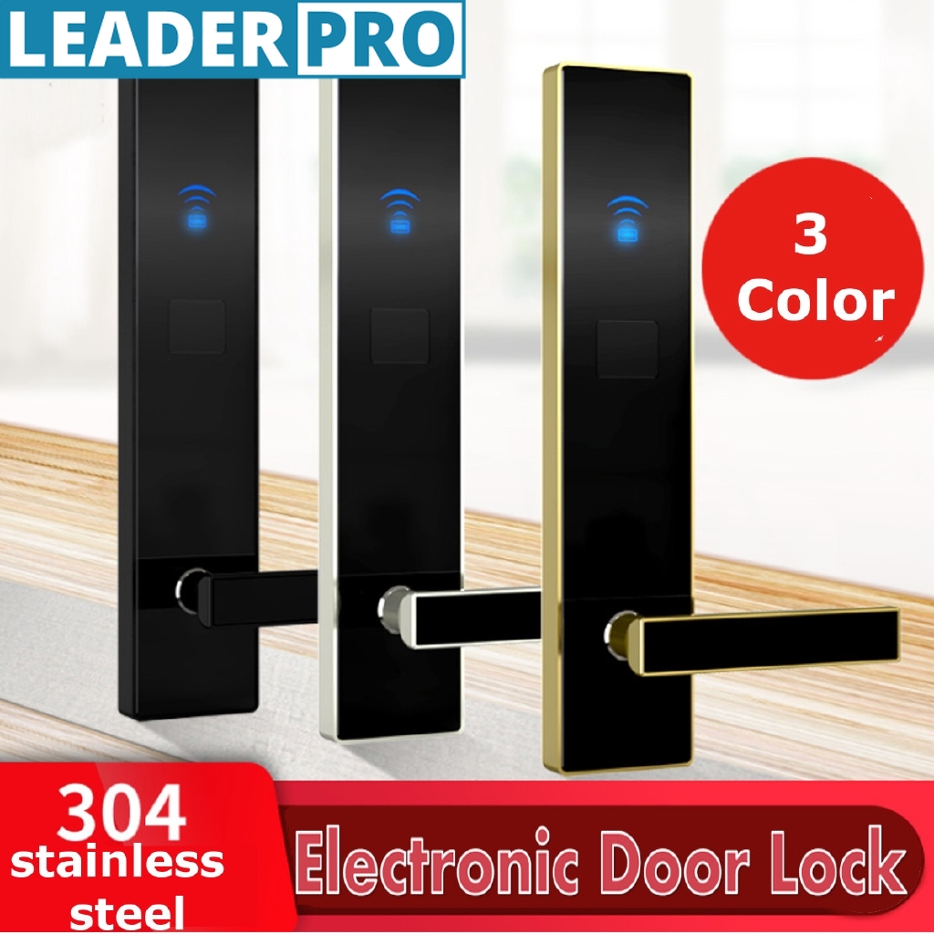 304 stainless steel Security Electronic Smart Door Lock Key+pad Card 2 ...