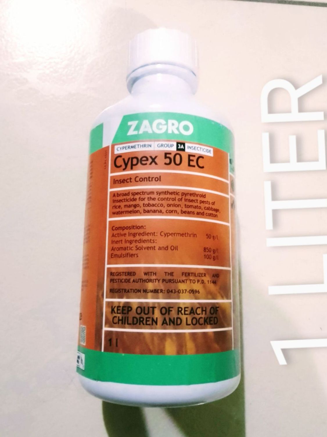 CYPEX 50 EC CYPERMITHRIN INSECTICIDE/LIKE CYMBUSH(1 LITER )BY ZAGRO ...