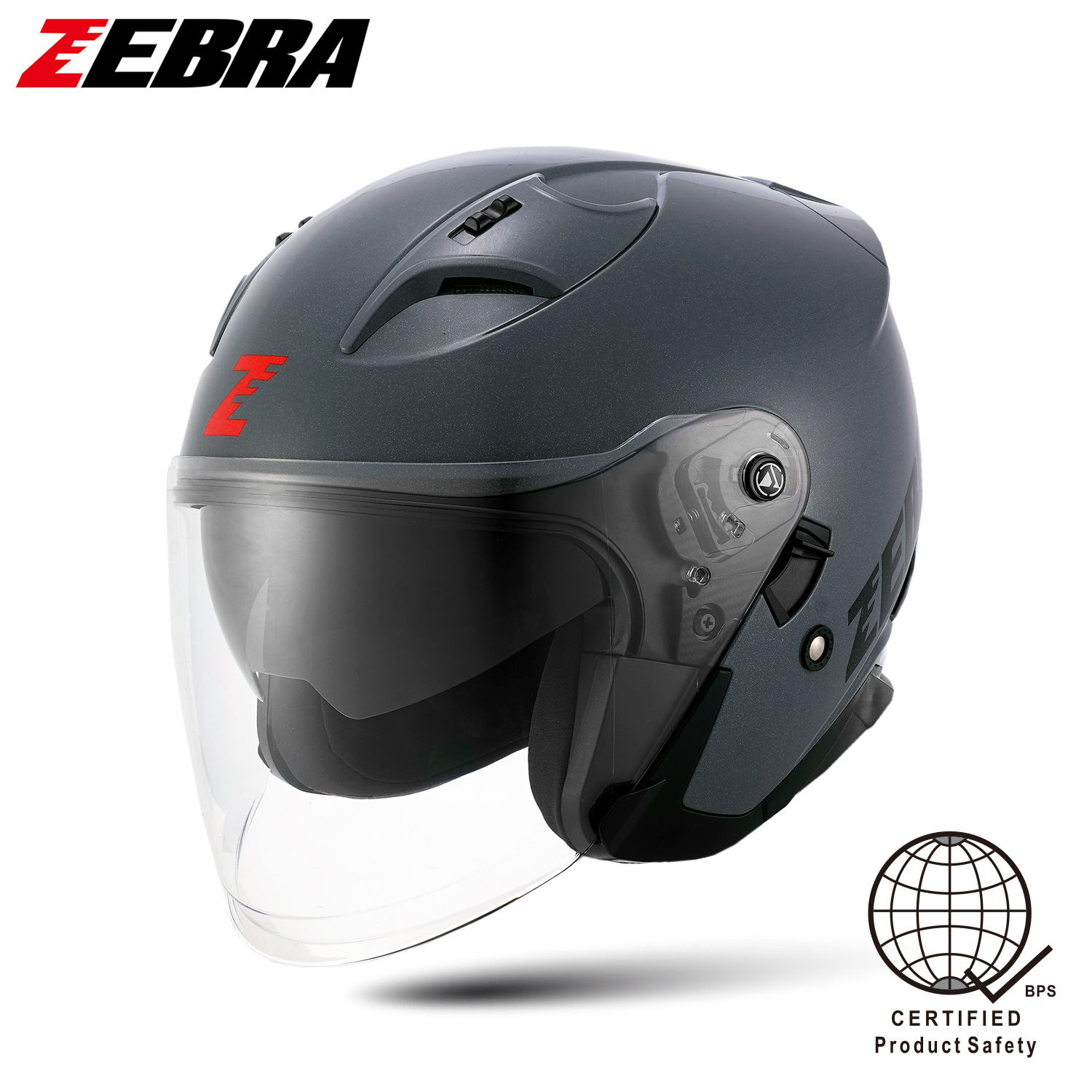 ZEBRA 902 Motorcycle half face helmet dual visor for men and women with ...