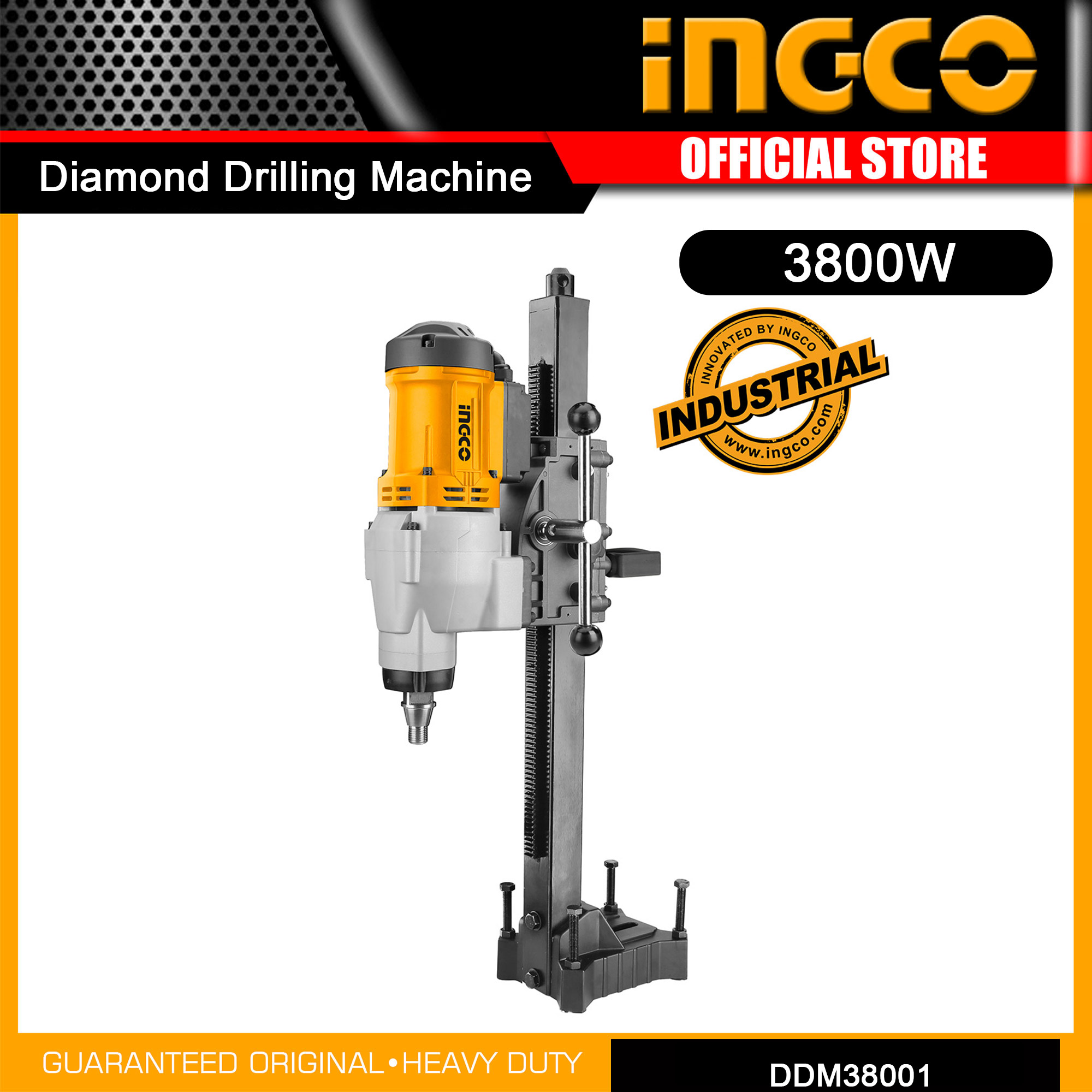 INGCO DDM38001 Vertical Diamond Drill Coring Machine with Stand 3800W ...