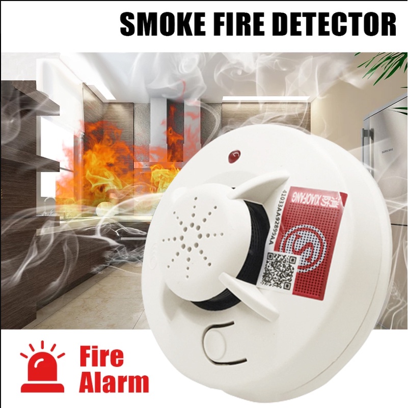Smoke Detector Fire Alarm Indoor Security System Wireless Smoke ...