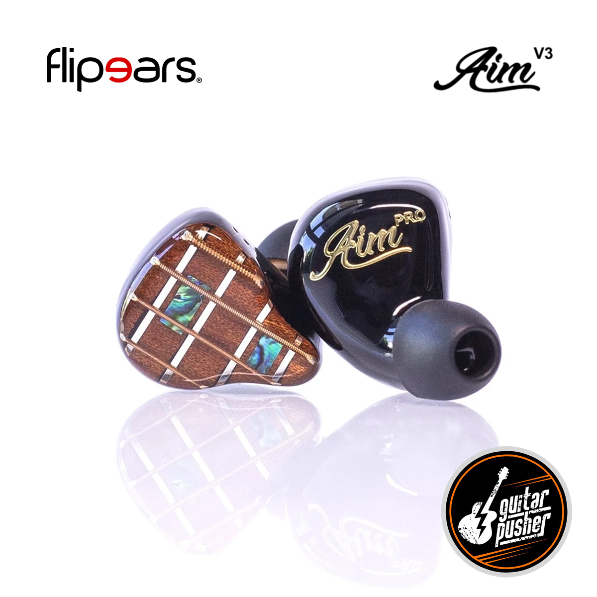 Flipears AIM PRO Quad (4) Driver In-Ear-Monitor (IEM) with Bass Compensation Universal Fit ...