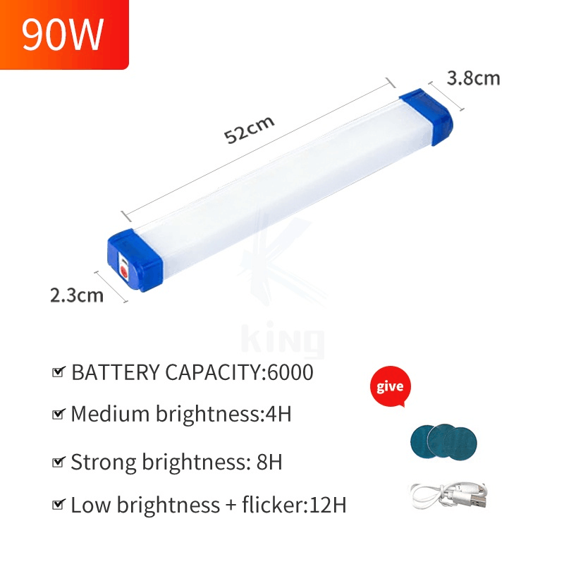 A&A A A【Buy 1 Take 1】 5 Modes rechargeable light LED Energy Saving USB emergency light 30W 60W ...