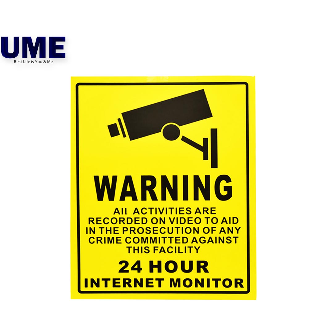 CCTV Stickers Surveillance Security 24 Hour Monitor Camera Warning ...